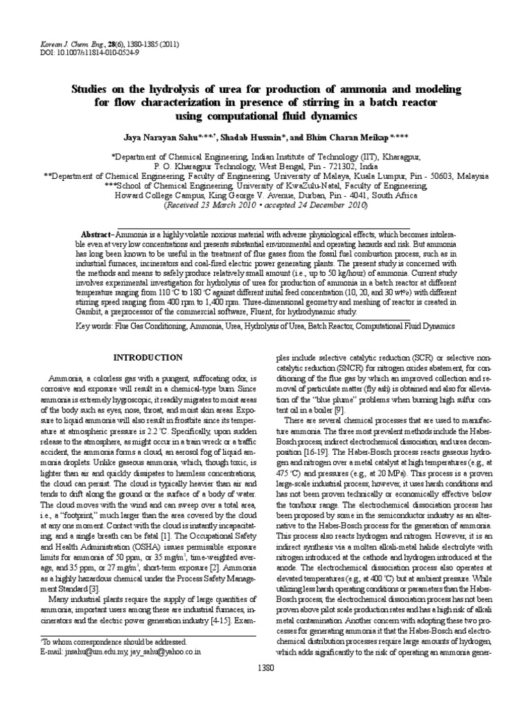 KC28 6 1380 | PDF | Urea | Chemical Reactor