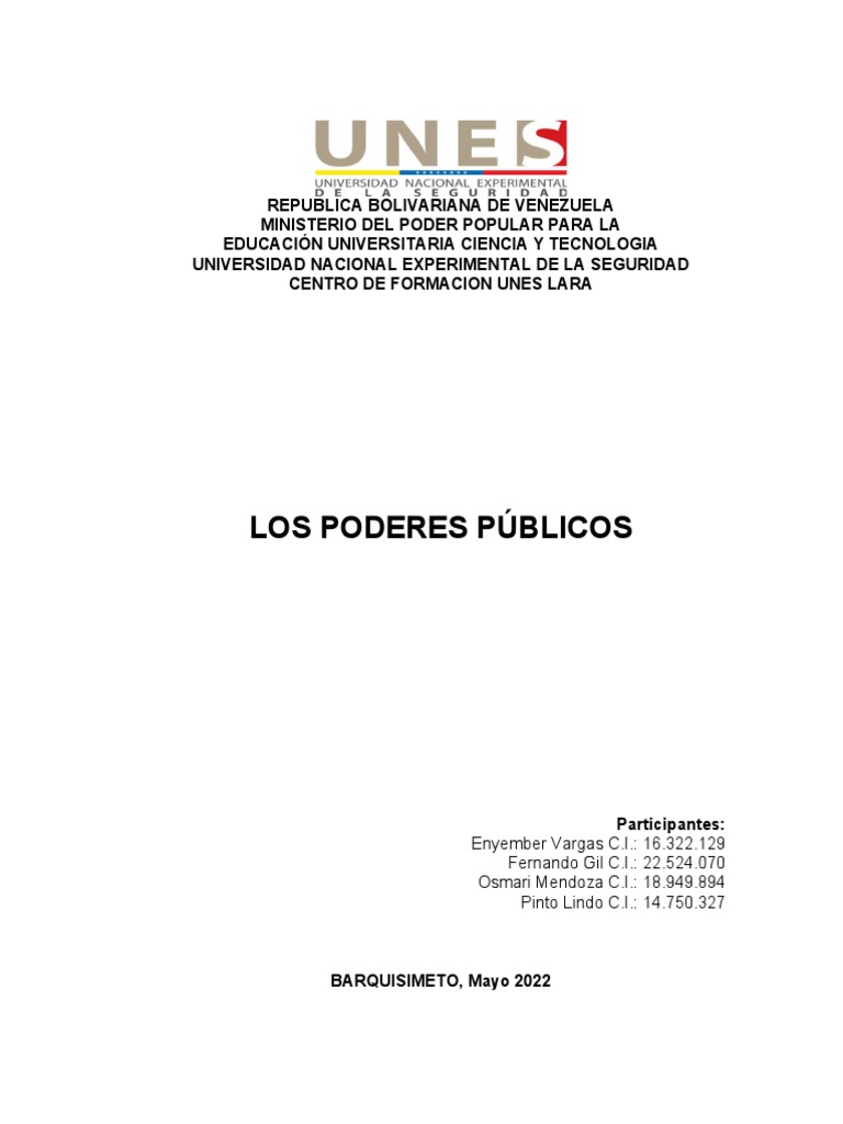 Estructura del Poder Público Estadal en Venezuela | PDF | Gobierno ...