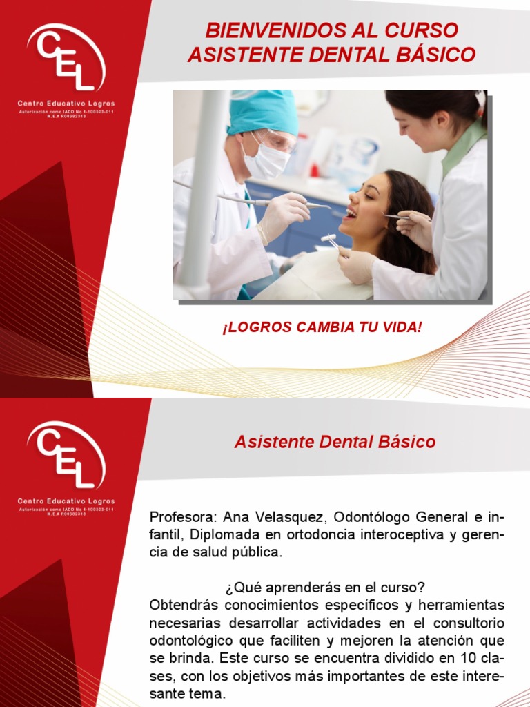 Curso de Asistente Dental Básico | PDF | Historial médico | Odontología