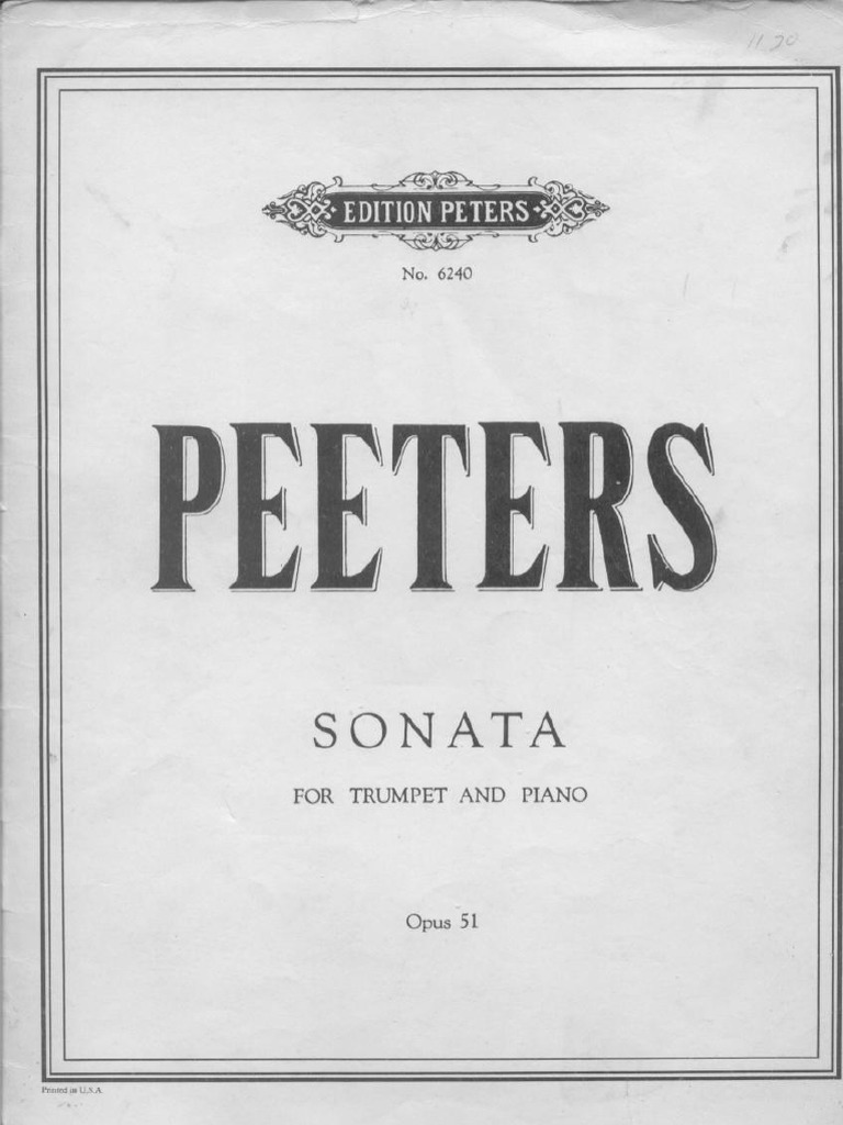 Peeters, Floor - Sonata | PDF