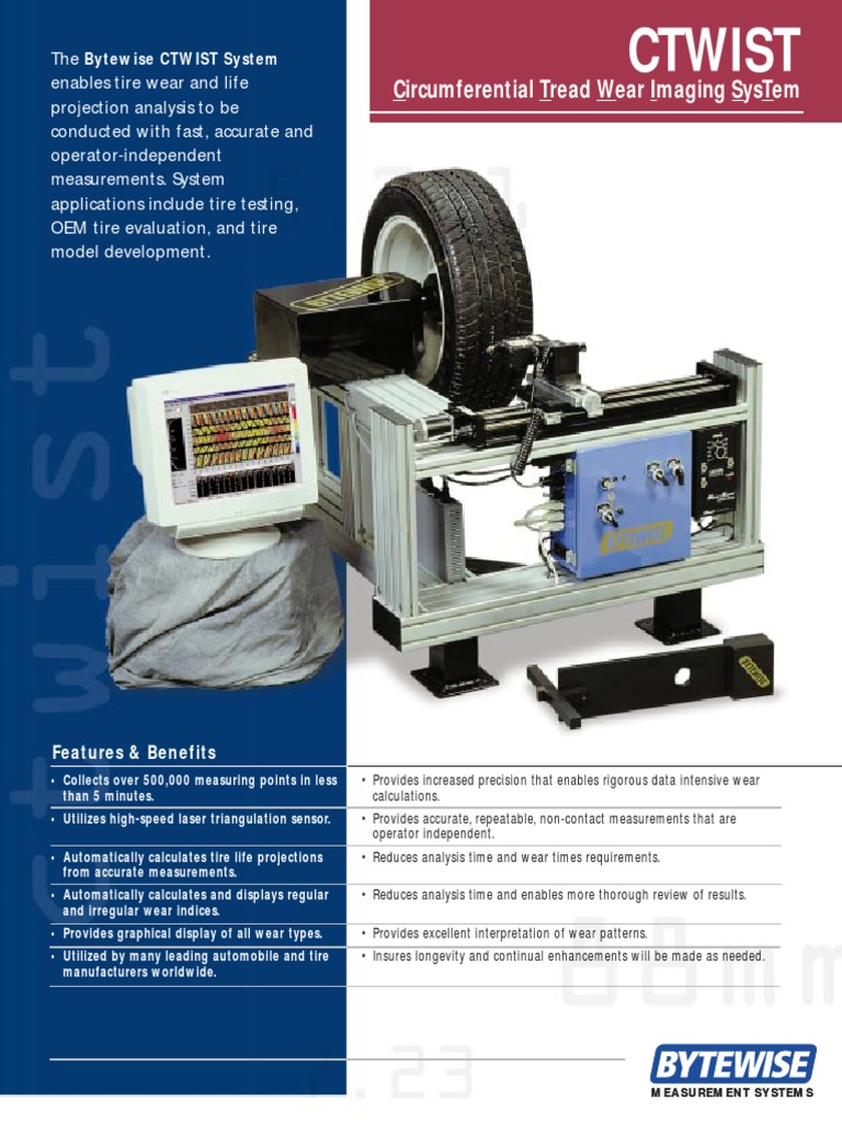 Ctwist: Circumferential Tread Wear Imaging System | PDF | Tire | Laser