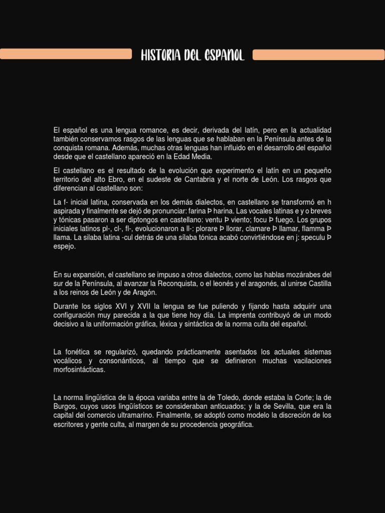 Evolución del Español: De Latín a Hoy | PDF | Lengua española | latín