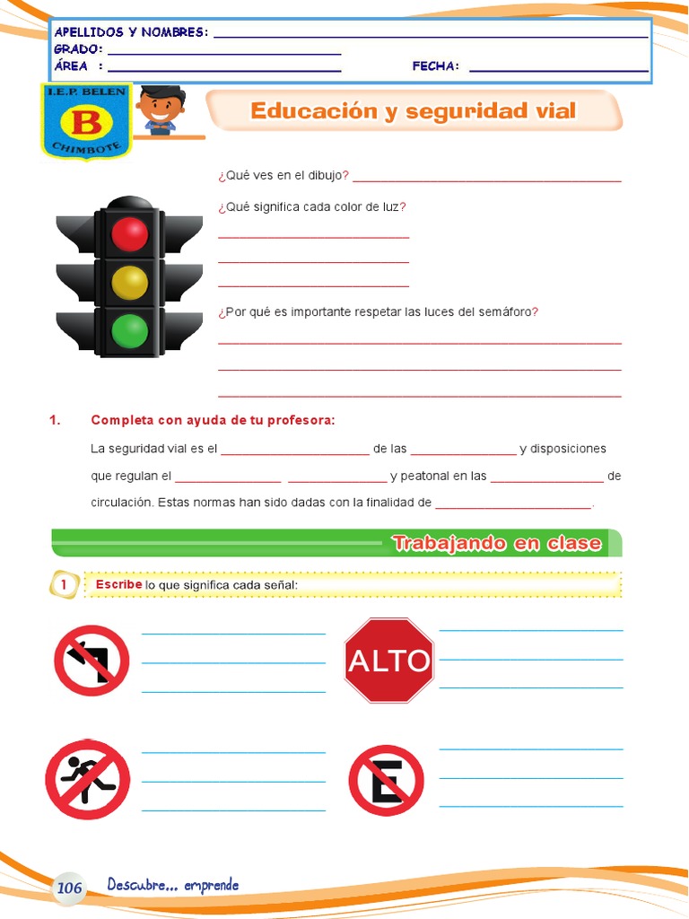 Actividades de educación vial para niños | PDF | Semáforo | Seguridad vial