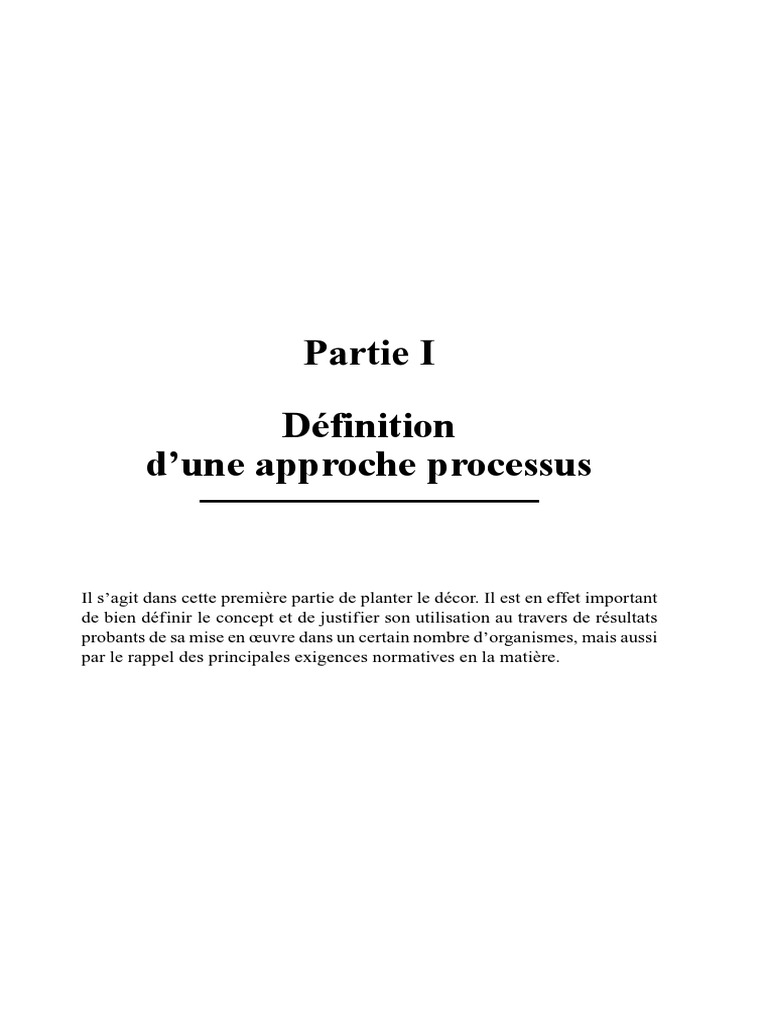 Approche Processus : Définition et Principes | PDF | Définition | Business