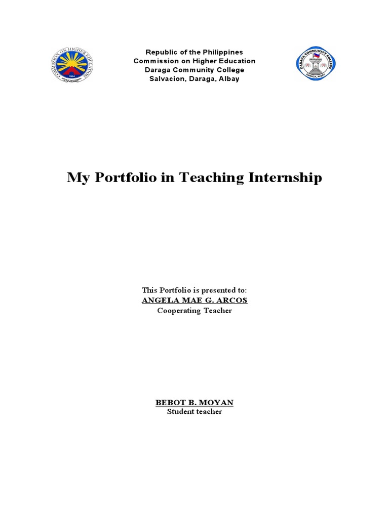 My Portfolio in Teaching Internship | PDF | Teachers | Learning