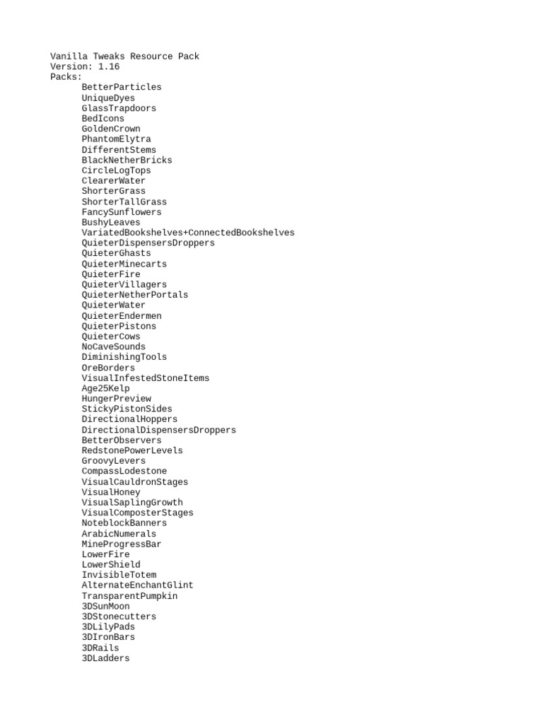 Selected Packs | PDF