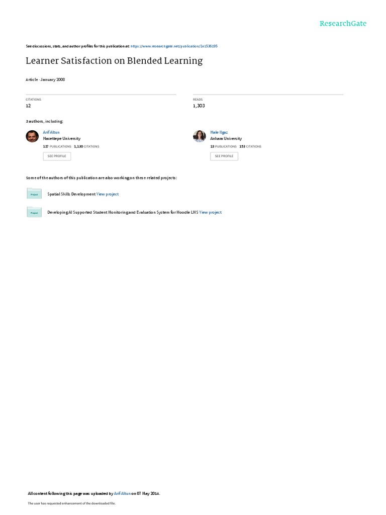 Learner Satisfaction in Blended Learning | PDF | Distance Education ...