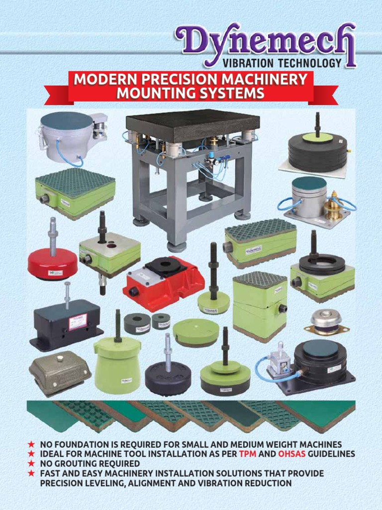 Dynemech Anti Vibration Solutions Detailed | PDF | Bearing (Mechanical) | Mechanical Engineering