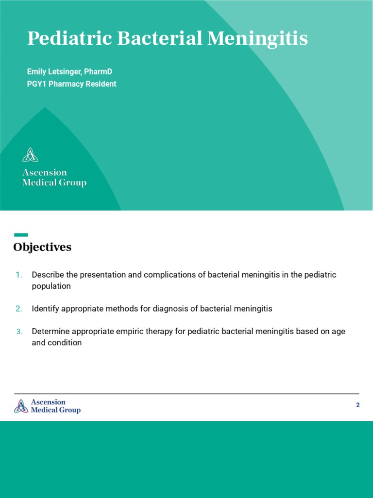 Pediatric Bacterial Meningitis Case Presentation | PDF | Meningitis ...