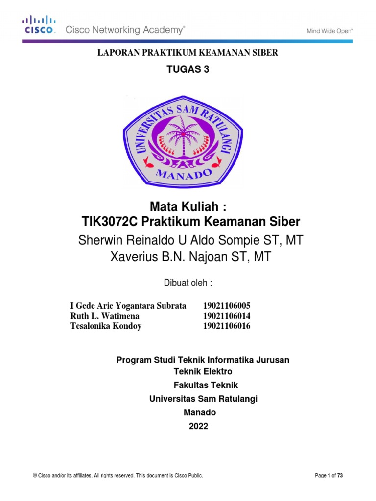 Laporan Praktikum Keamanan Siber - Tugas 3 - Kelas C - Kelompok 3 | PDF | Command Line Interface ...