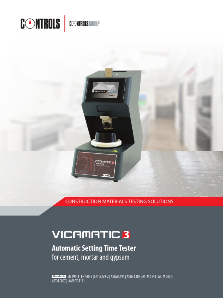 Automatic Setting Time Tester: For Cement, Mortar and Gypsum | PDF ...