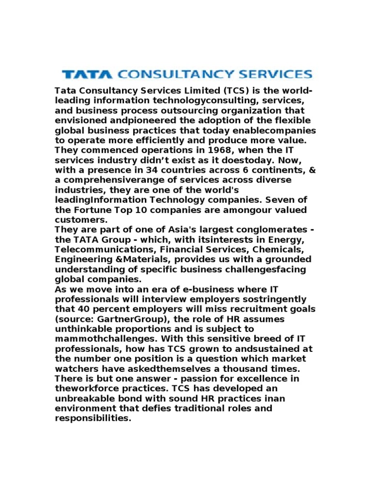 TCS | PDF | Performance Appraisal | Outsourcing