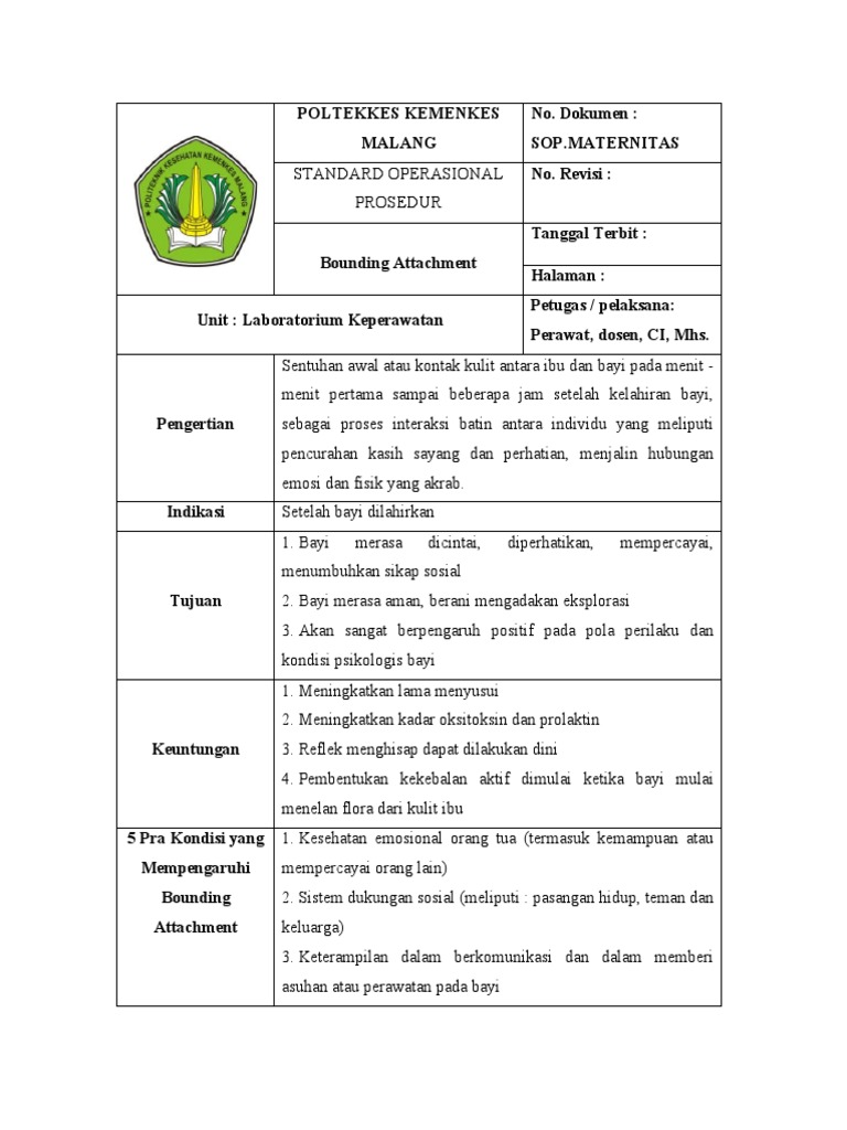 SOP Bounding Attachment | PDF