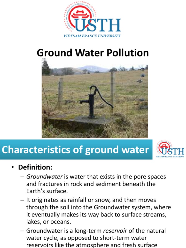 Understanding Groundwater Pollution: Characteristics, Sources, and ...