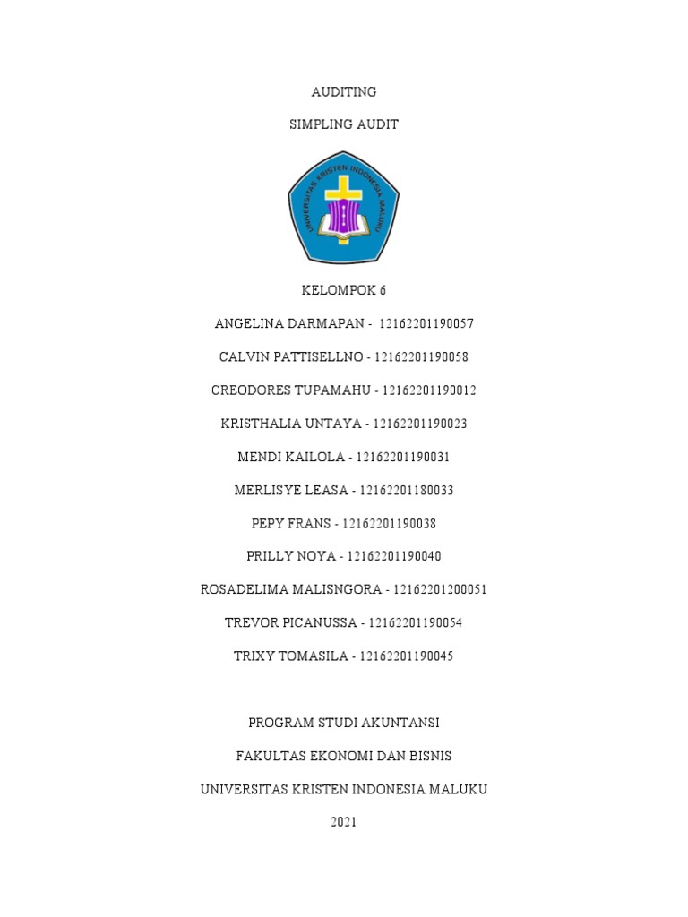 Tugas Kelompok 6 Sampling Audit | PDF
