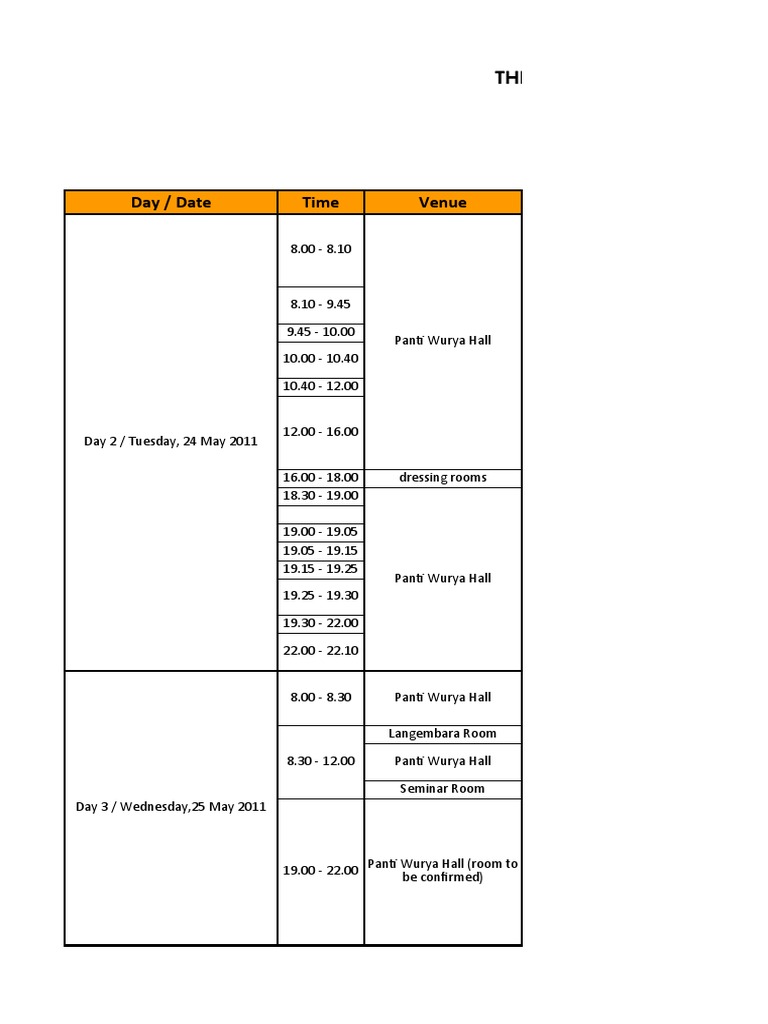 Rundown Workshop - Performances | PDF | Malaysia | Indonesia