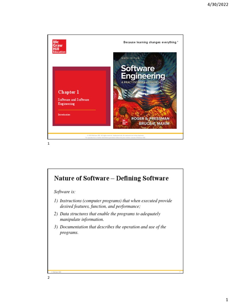 Nature of Software - Defining Software: Software and Software ...