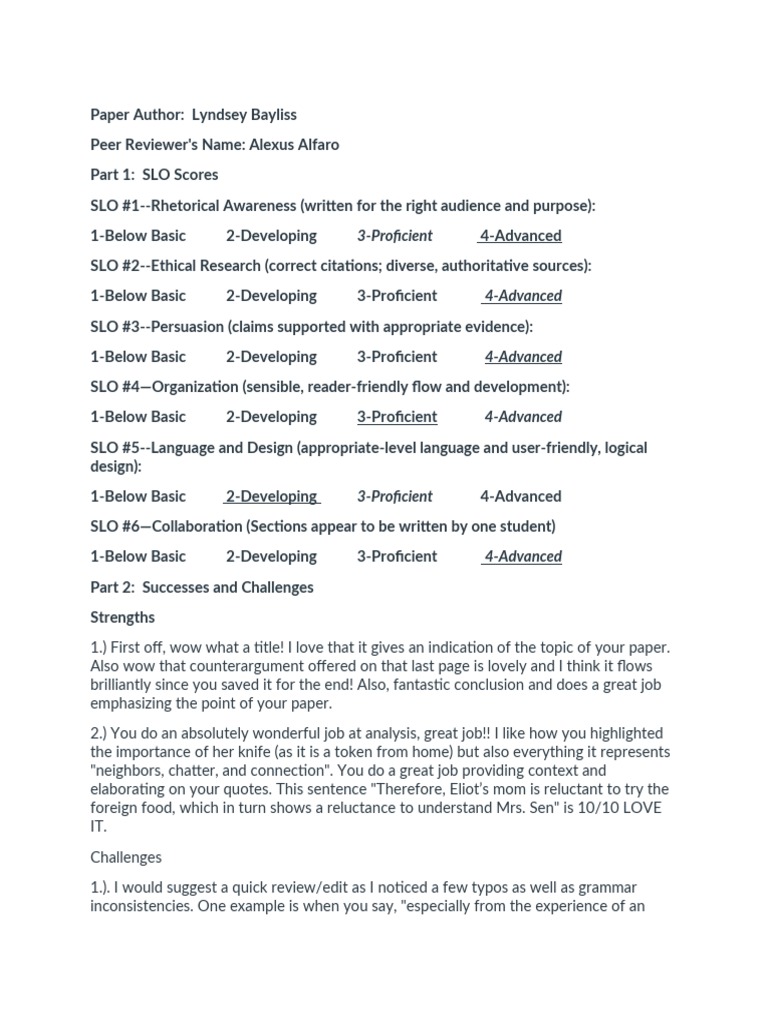 Slo 1 | PDF | Language Arts & Discipline