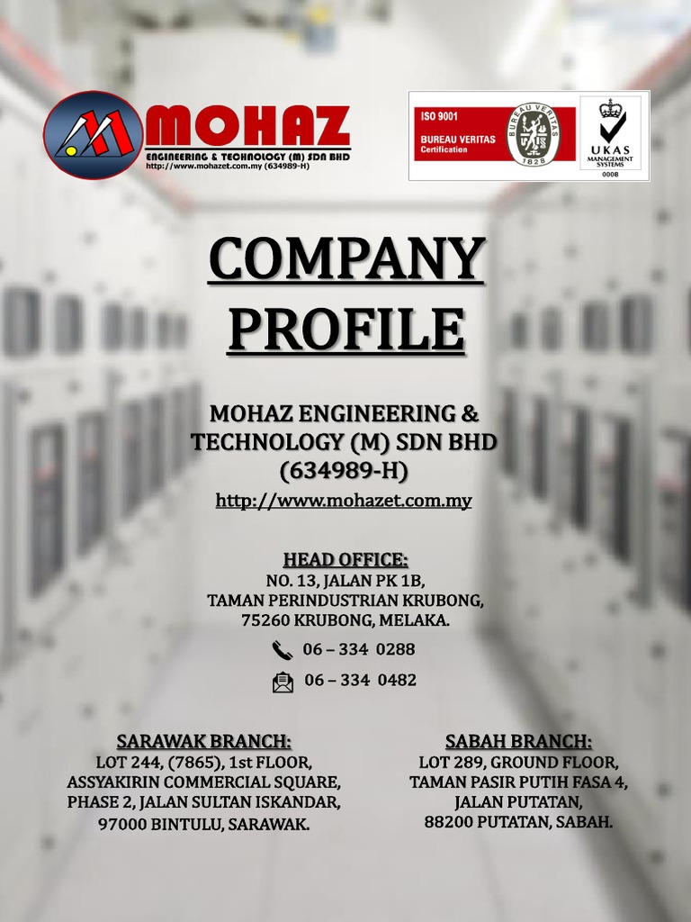 Company Profile Mohaz Eng Tech M SDN BHD | PDF | License | Engineering