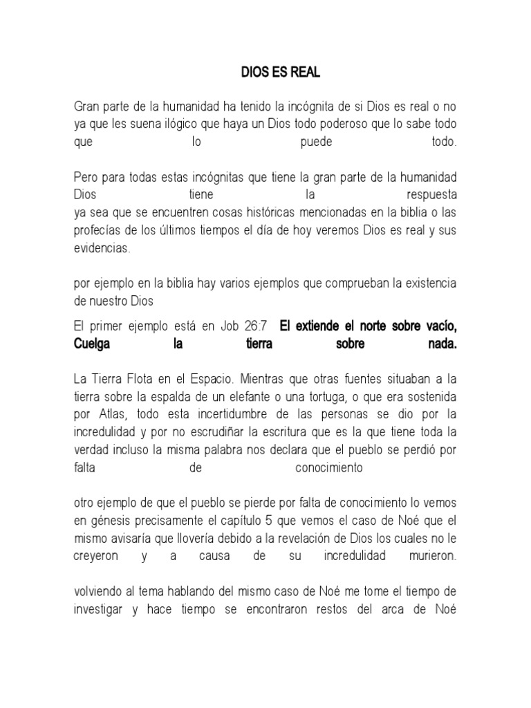 Dios es Real: Evidencias y Fe | PDF | Dios | Biblia