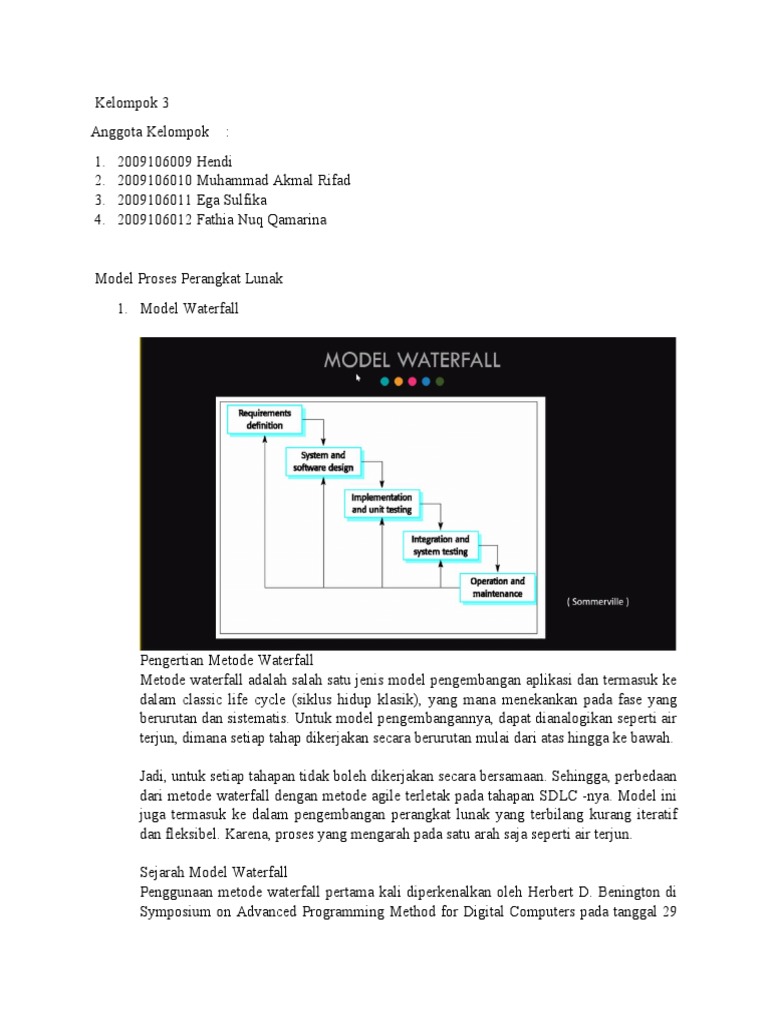 Metode Proses PL Kelompok 3 | PDF | Komputer | Teknologi & Rekayasa
