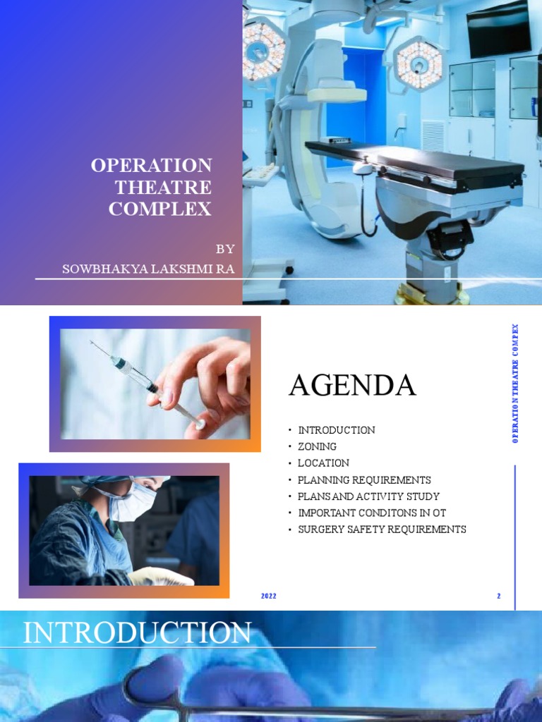 Operation Theatre Complex | PDF | Surgery | Operating Theater