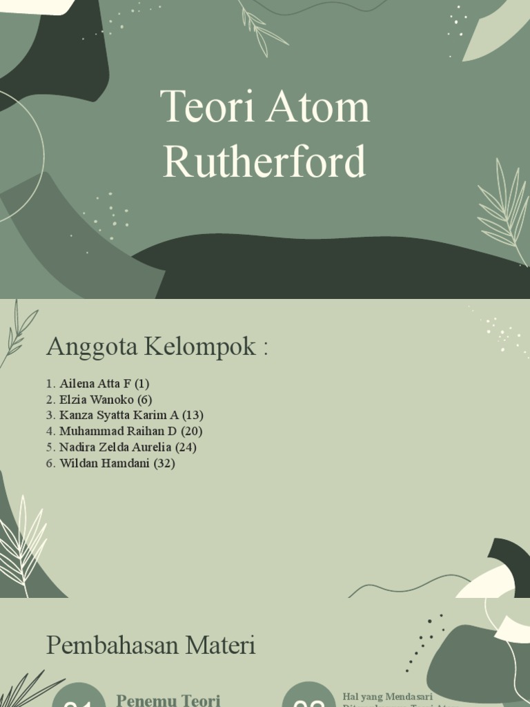 Teori Atom Rutherford | PDF