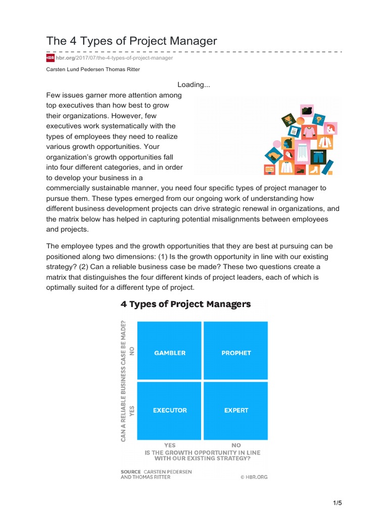 The 4 Types of Project Manager | Download Free PDF | Gambling | Cognition