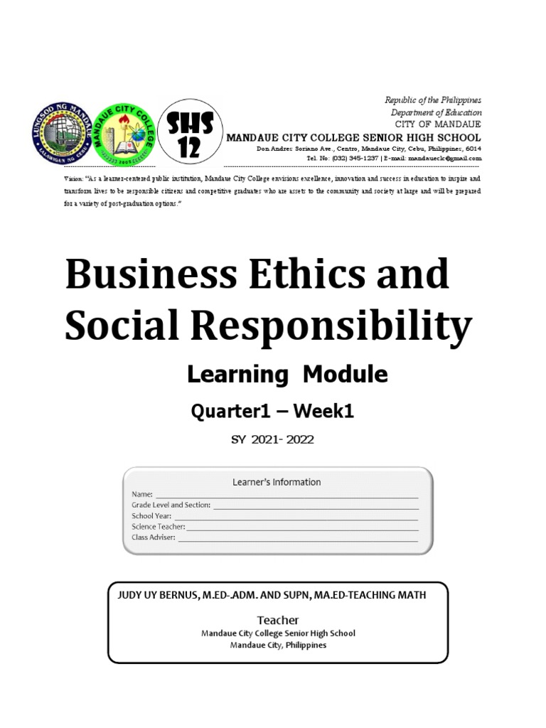 Business Ethics Module: Ownership Types | PDF | Partnership | Corporations