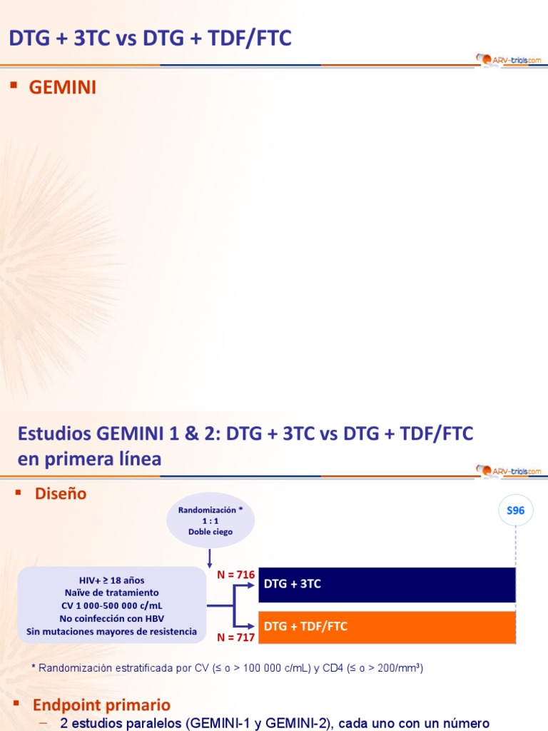 Eficacia de DTG + 3TC vs DTG + TDF/FTC | PDF | Especialidades Medicas ...