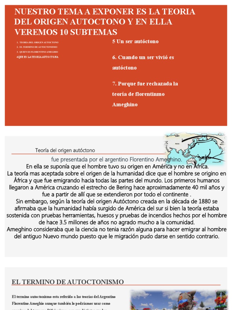Diapositivas de La Teoria Autoctona | PDF | Organismos