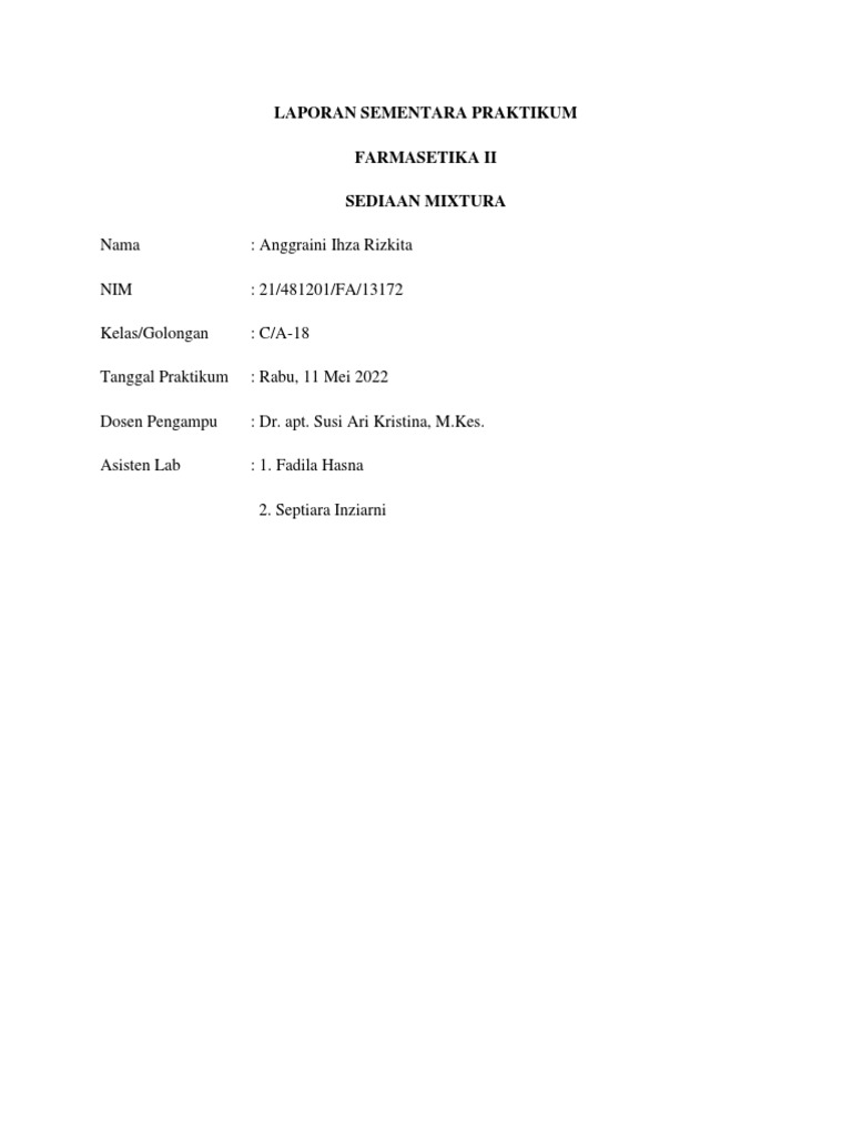Formulasi Potio Nigra Contra Tussim | PDF | Kesehatan Holistik
