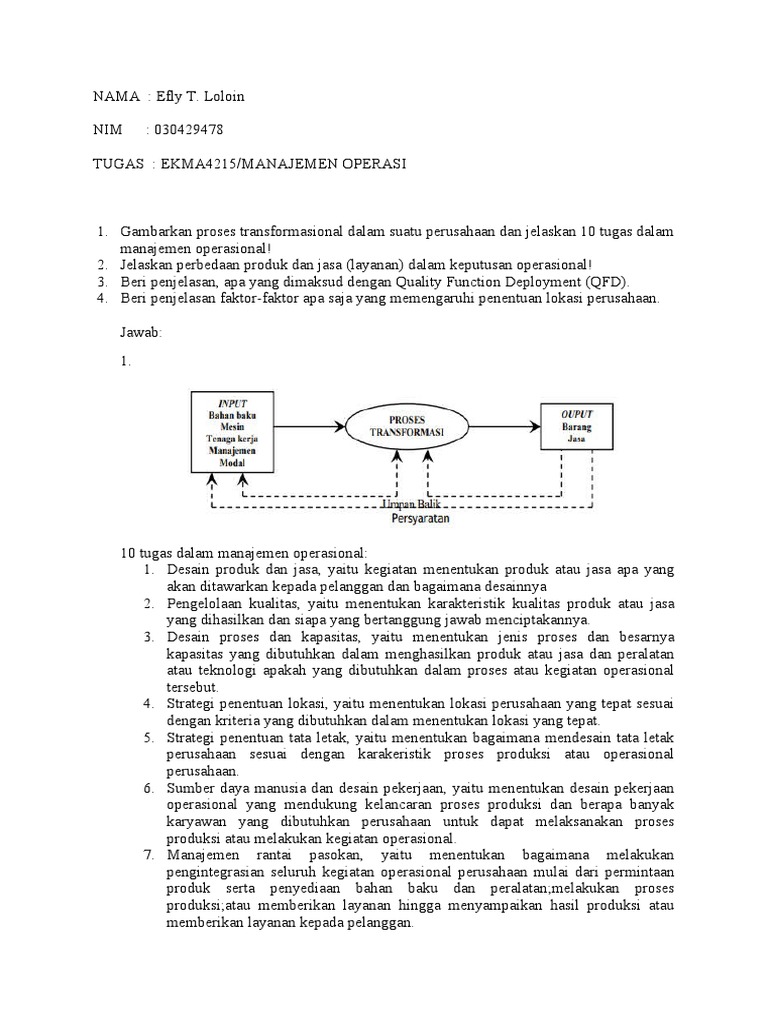 Manajemen Operasi (Ekma4215) | PDF | Bisnis