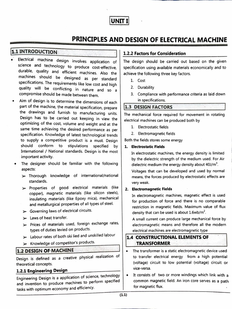 Unit 1 PEMD | PDF | Electromagnetic Induction | Transformer