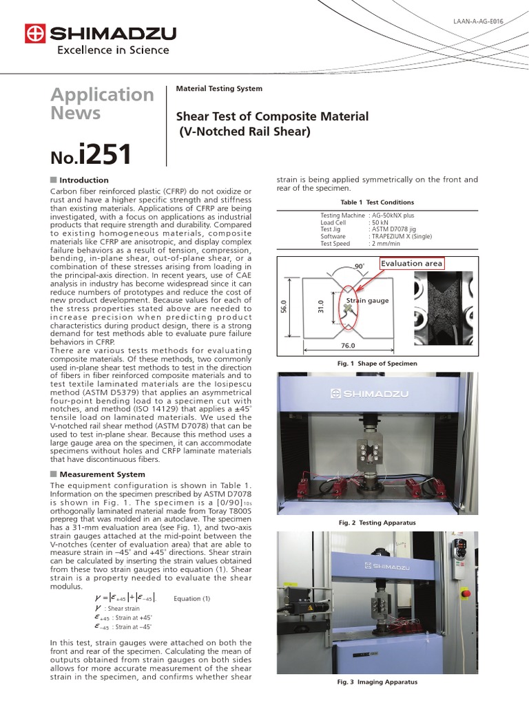 ASTM D7078 - Shear Test of Composite Material | PDF | Deformation ...
