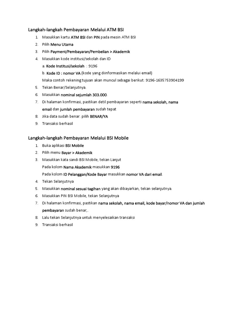 Tata Cara Pembayaran PPDB 2022-2023 Icbb Jogja | PDF | Karier ...