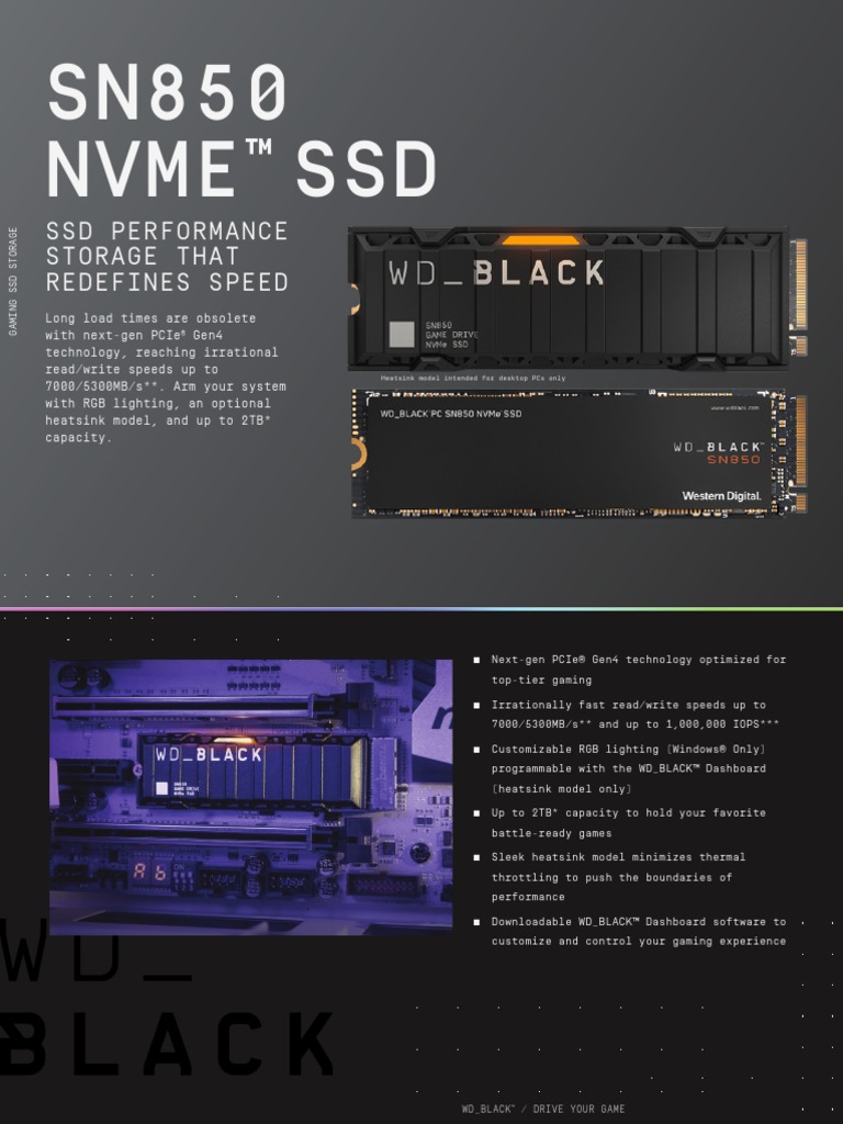 SN850 Nvme SSD: SSD Performance Storage That Redefines Speed | PDF ...