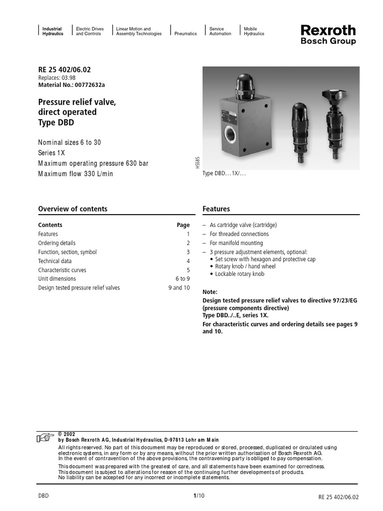 Rexroth Relief Valve | PDF | Valve | Applied And Interdisciplinary Physics