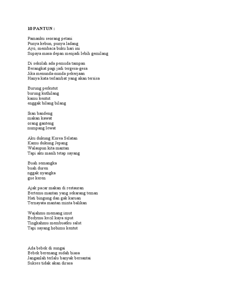 Pantun | PDF | Puisi