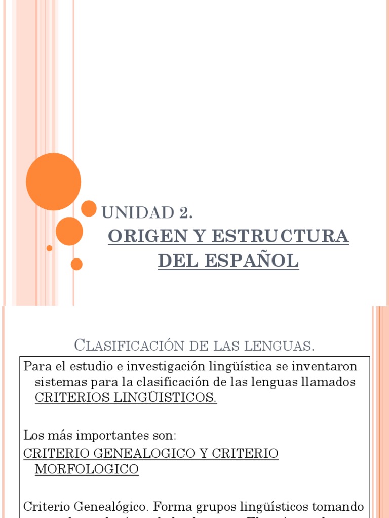 Origen y Estructura del Español | PDF | latín | Sustantivo