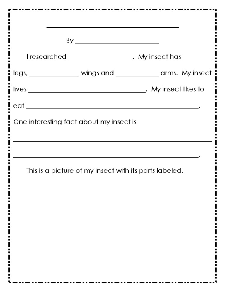 Insect Research Report Template | PDF