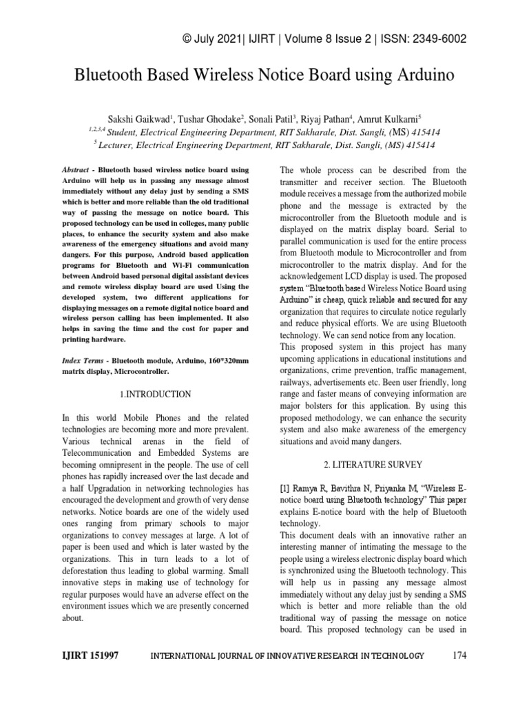 E Notice Board - 2 | Download Free PDF | Bluetooth | Wireless