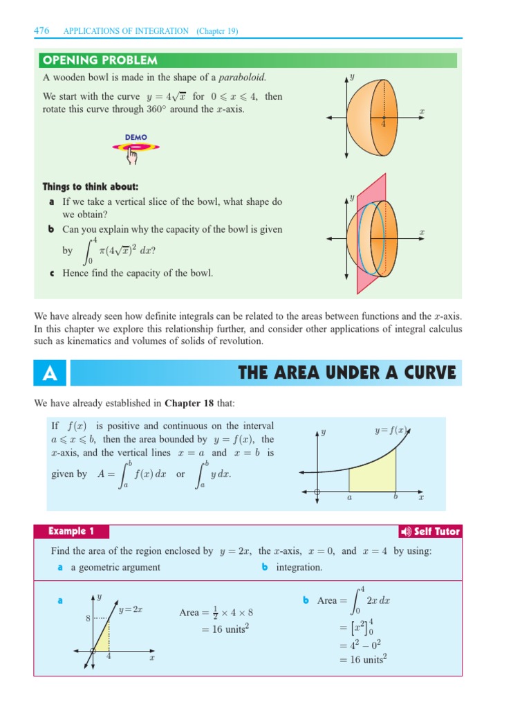 The Area Under A Curve: Opening Problem | PDF | Speed | Integral