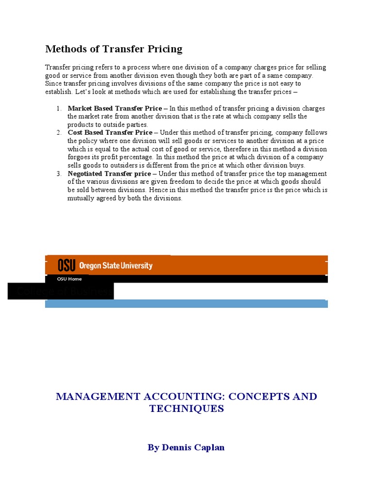 Transfer Pricing Methods Explained | PDF | Business | Taxes