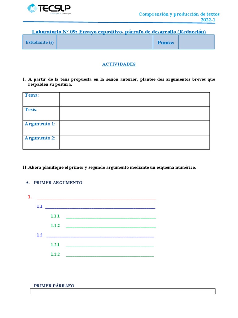 L9 - ENSAYO EXPOSITIVO - Párrafo de Desarrollo (Redacción) | PDF L9 - ENSAYO EXPOSITIVO - Párrafo de Desarrollo (Redacción) | PDF