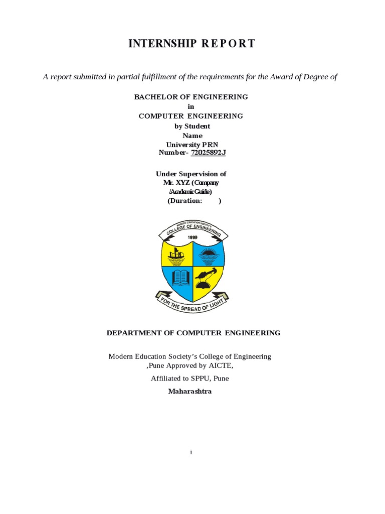 TE Internship Report Format - Computer Dept | PDF | Job Hunting ...