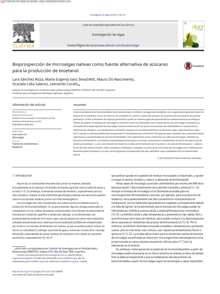 Bioprospecting For Native Microalgae As An Alternative - En.es | PDF ...