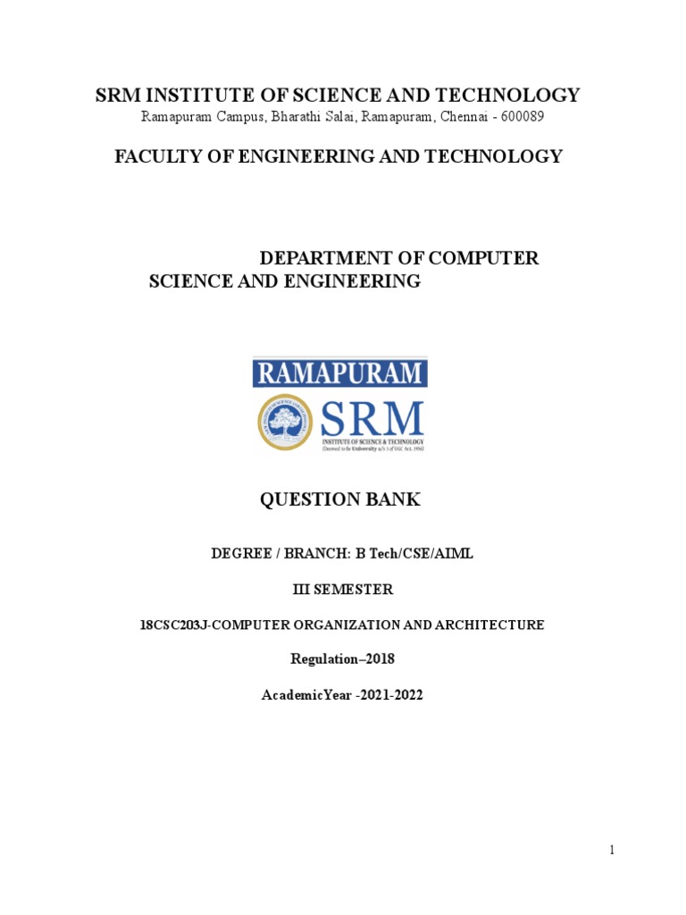 Coa Unit 4,5 MCQ | PDF | Computer Data Storage | Random Access Memory