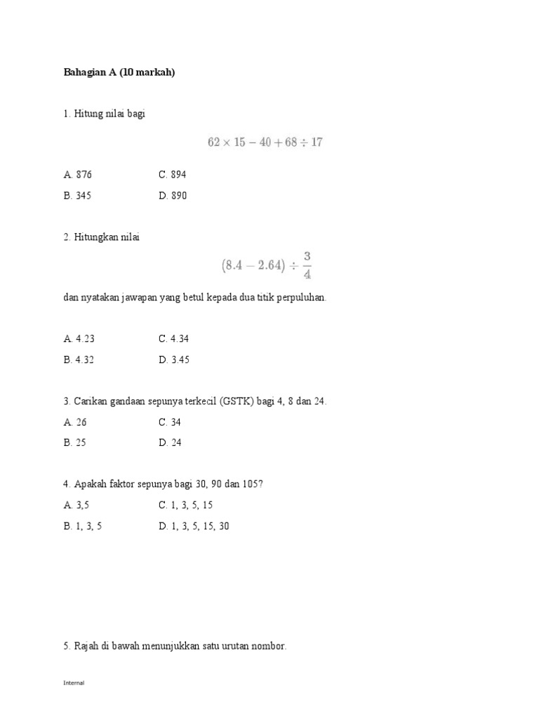 Math Form 2 | PDF