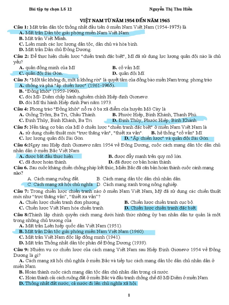 1954-1965-Chuẩn 1 | PDF